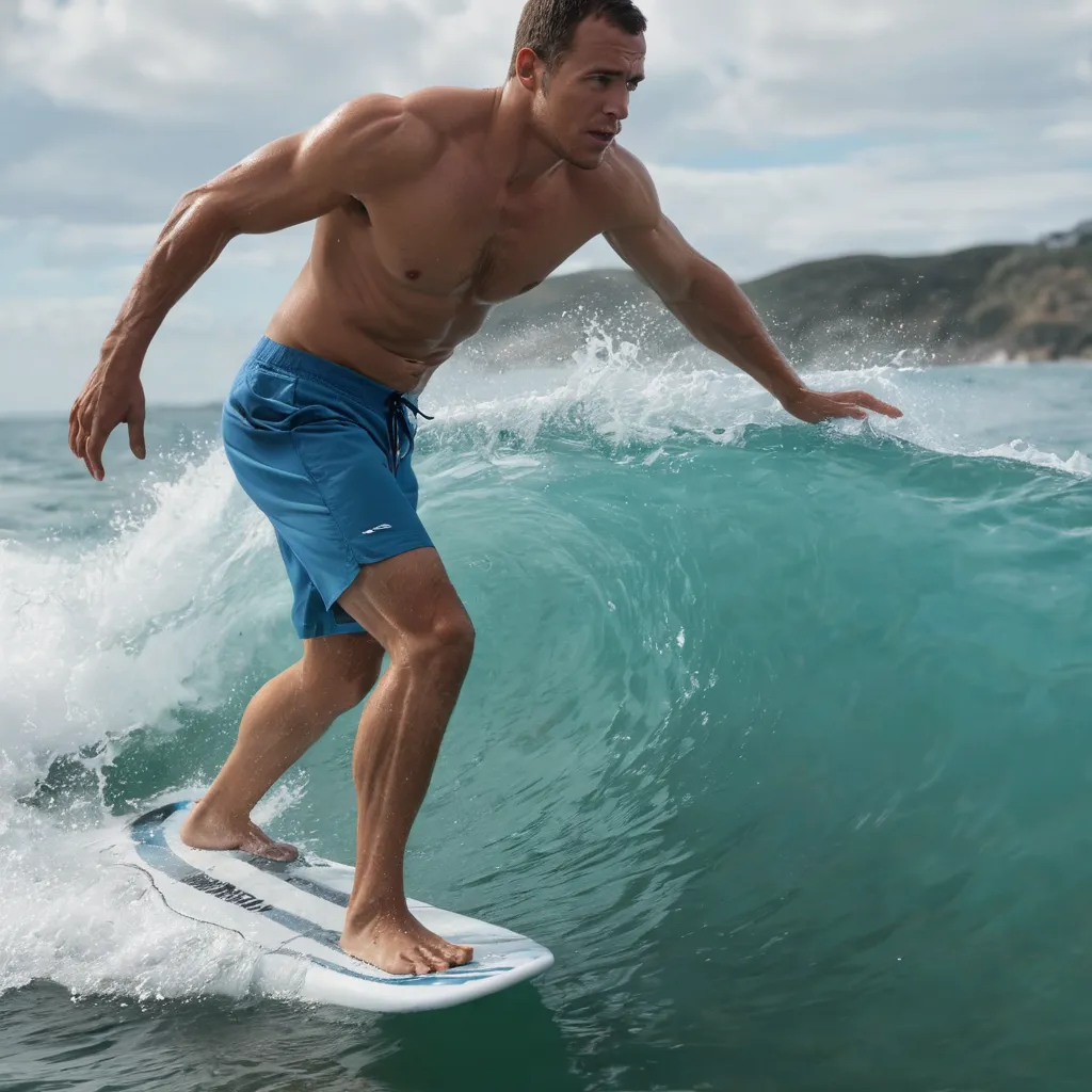 Light Blue Board Shorts in Extreme Sports