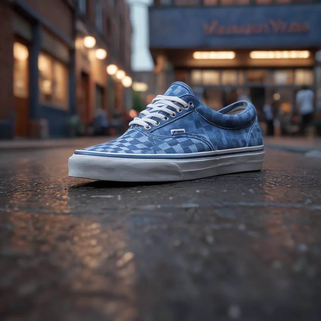Blue Vans with Checkered Rims: Style Meets Functionality