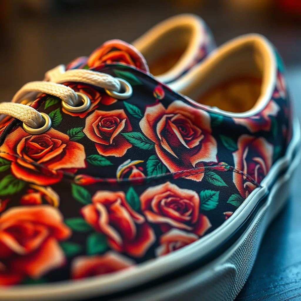 Men's Vans with Roses: Style and Cultural Significance